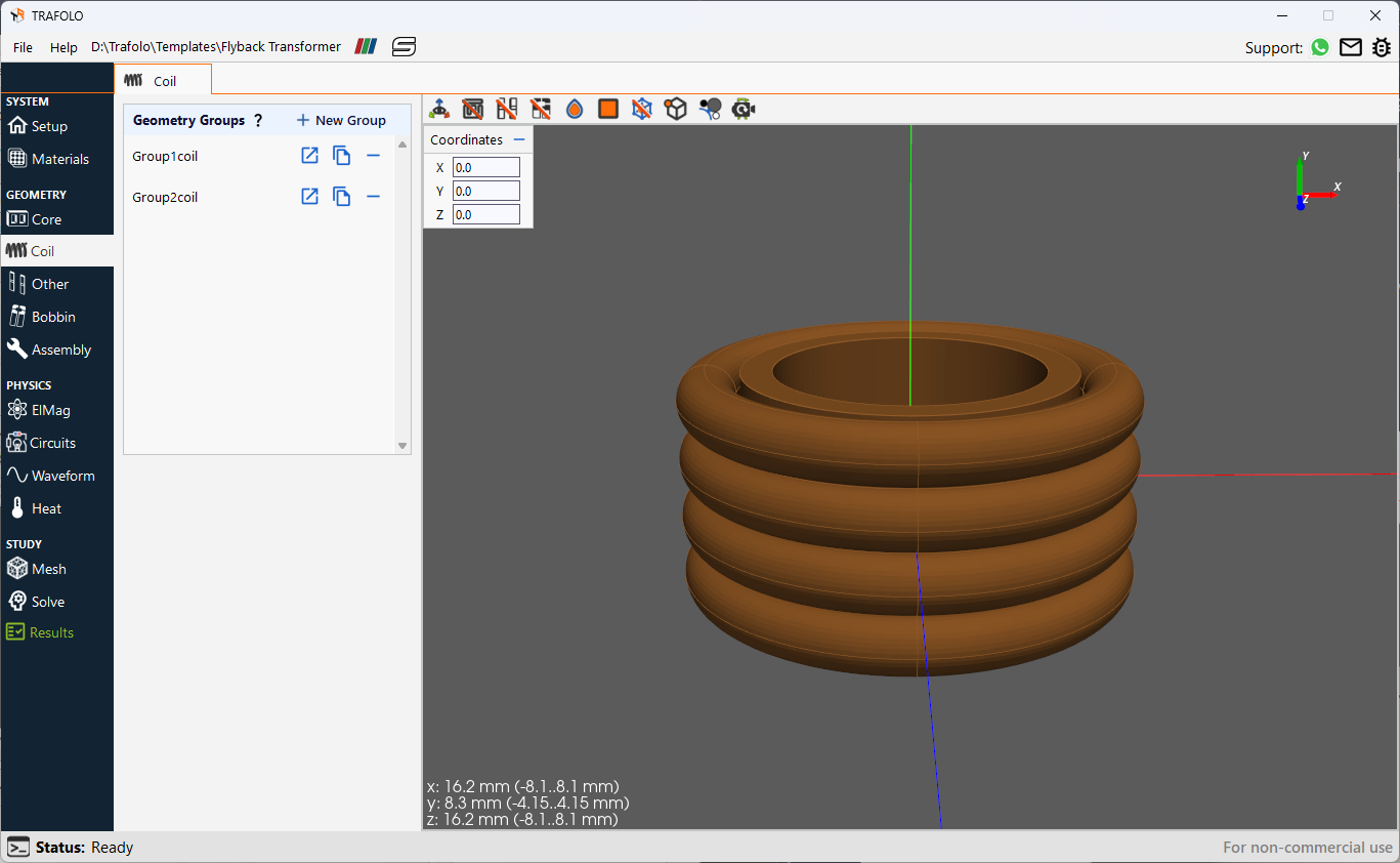 Flyback Transformer – TRAFOLO simulation software